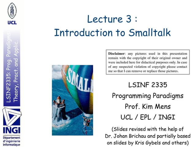Introduction to Smalltalk | PPT Introduction to Smalltalk | PPT