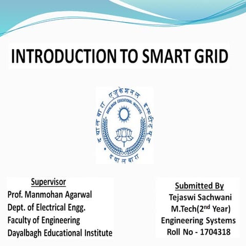 Smart grid ppt | PPTX