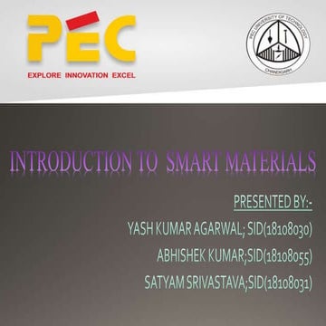 Introduction to smart materials | PPTX