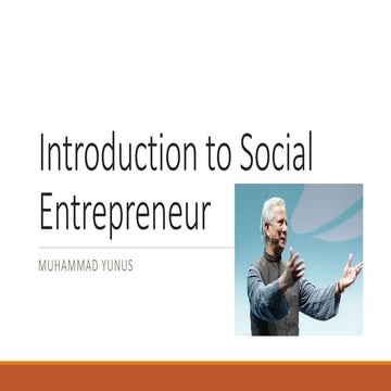 Introduction to social entrepreneur | PPTX