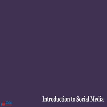 Introduction To Social Media | PPT | Social Networking | Internet