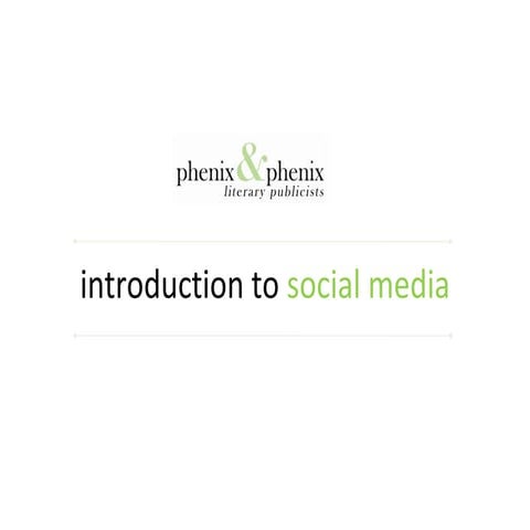 Introduction To Social Media | PPT