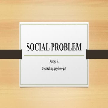 Introduction to Social Problem - Presentation | PPTX