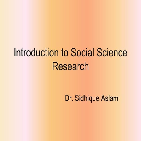 Introduction to social science research | PDF