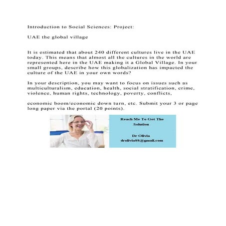 Introduction to Social Sciences ProjectUAE the global village.docx