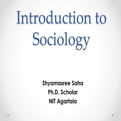 1 Sociology