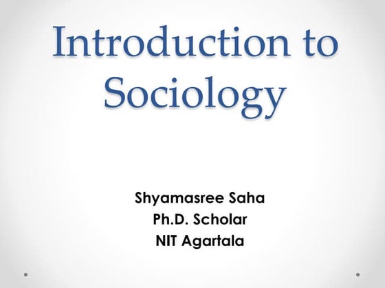 Introduction to sociology | DOCX