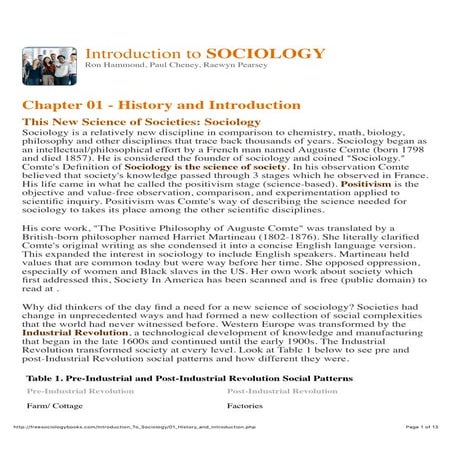 Introduction to sociology | PDF