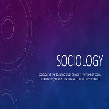 Introduction to sociology | PPT