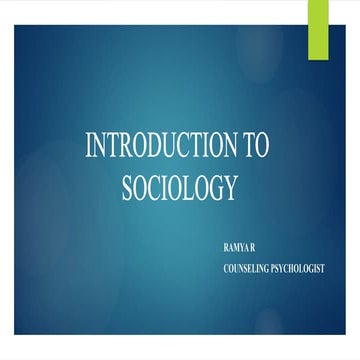 Introduction to sociology - PowerPoint Presentation | PPTX