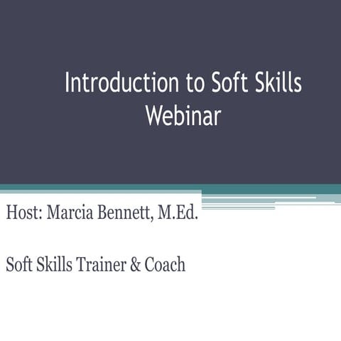 Introduction to soft skills webinar | PPT