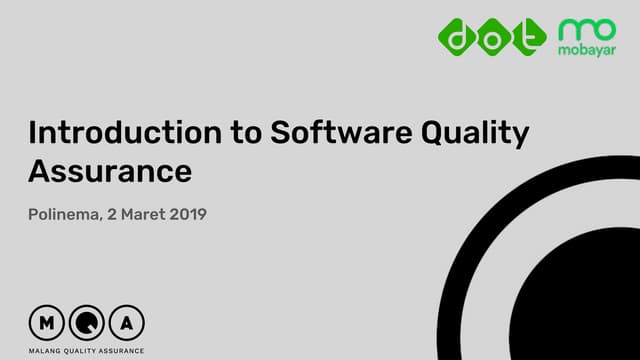 Introduction To Software Quality Assurance Ppt