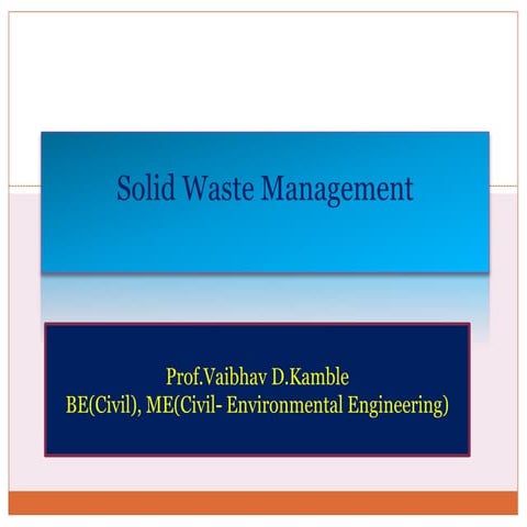 Introduction to solid waste management1 | PPT