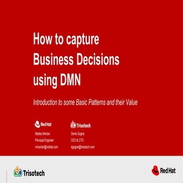 Introduction to some DMN patterns and their value | PPTX | Computer ...