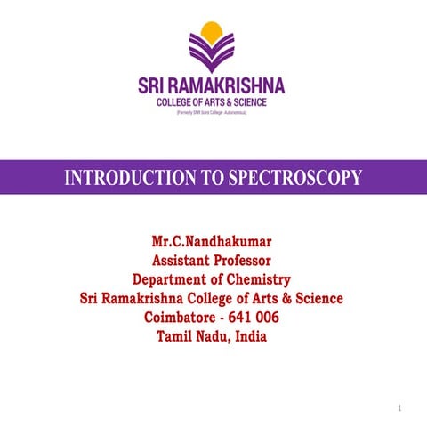 Introduction to Spectroscopy - Types.pptx