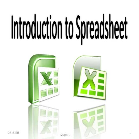 MS EXCEL PPT PRESENTATION