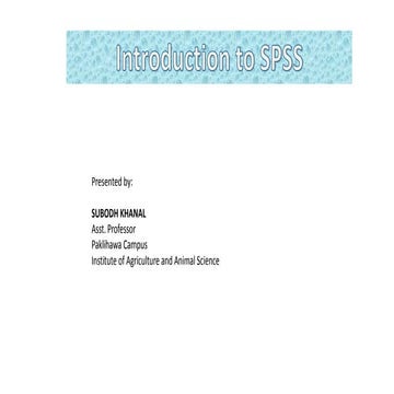 Introduction To Spss Pdf Computing Technology And Computing