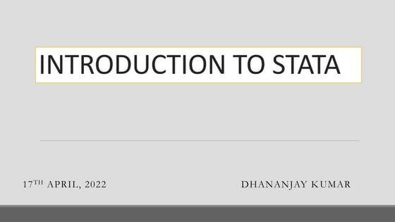 Stata Introduction Pptx Technology And Computing