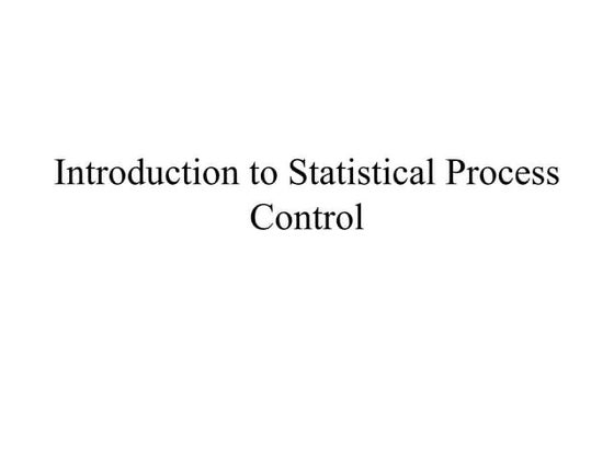 Statistical process control (spc) | PPT