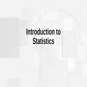 Statistics Intro | PPT
