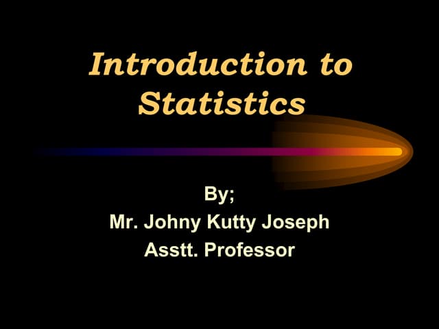 Introduction to statistics | PPTX