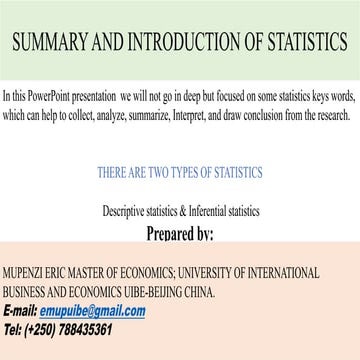 Ppt for 1.1 introduction to statistical inference | PPT