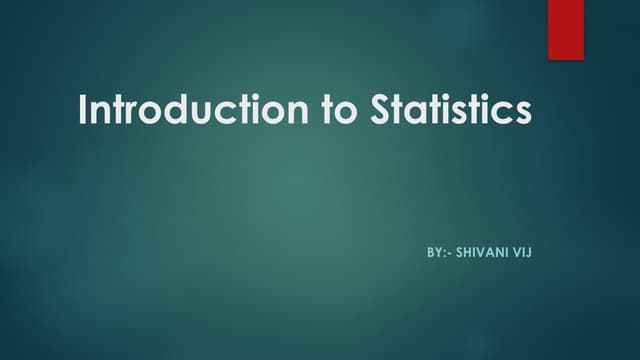Meaning And Uses Of Statistics Ppt
