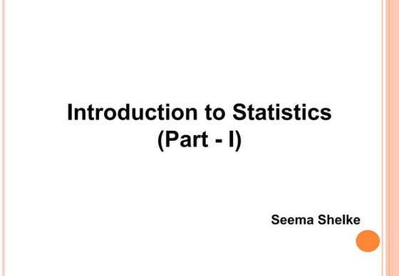 Introduction to statistics | PPTX
