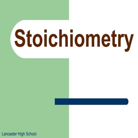 Introduction to stoichiometry | PPT