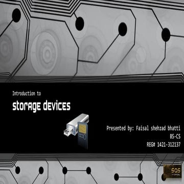 Introduction to storage devices | PPT