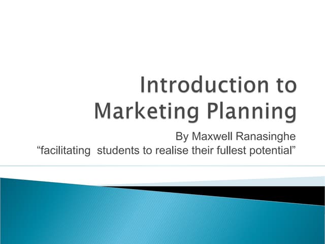 Marketing Planning Process | PPTX