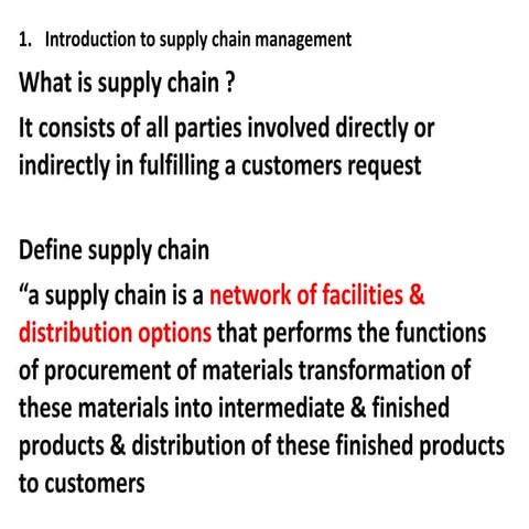 Introduction to Supply Chain Management | PPTX