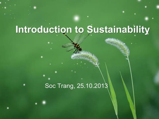 Introduction to sustainability | PPTX
