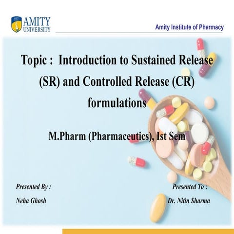 Introduction to Sustained Release (SR) and Controlled Release (CR ...