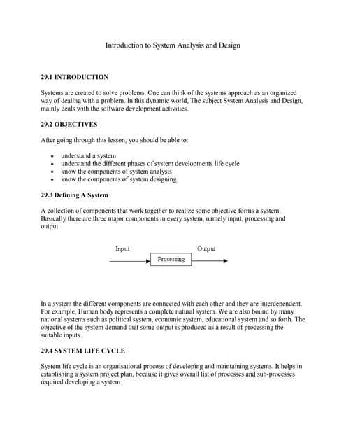 System Analysis and Design | PPT