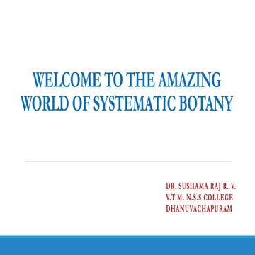 Introduction to Systematic Botany | PPTX