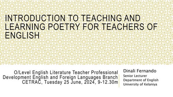 How to Read a Poem- Close reading and practical criticism | PPT