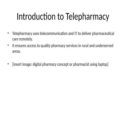 TELEPHARMACY | PPTX