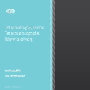 Introduction To Test Automation Notes Pptx