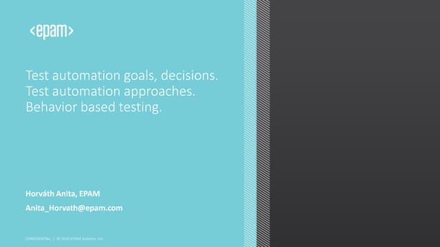 Introduction To Test Automation Notes Pptx