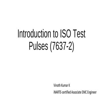 Introduction to the ISO test pulses 7637-2 | PPT