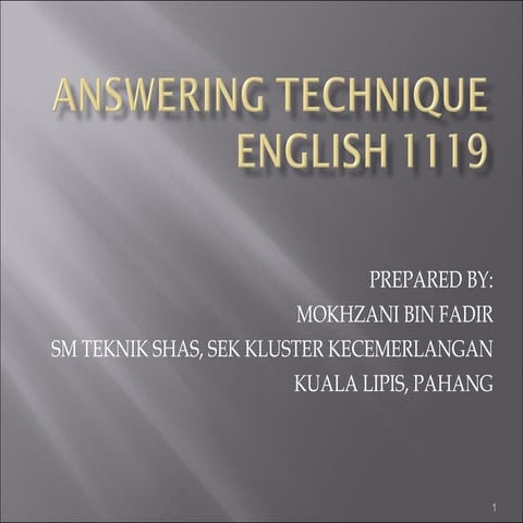 Introduction To The 1119 Paper | PPT