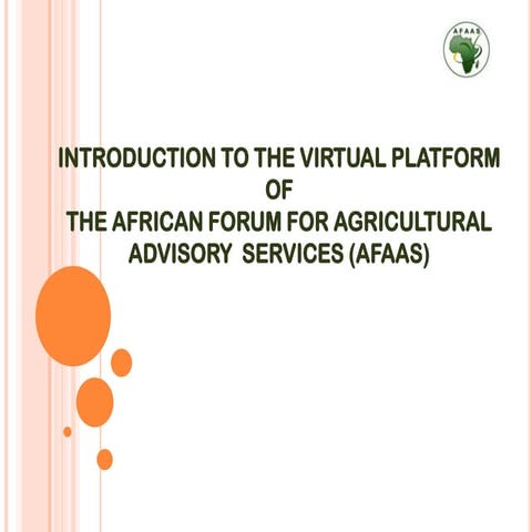 Introduction to the AFAAS virtual platform | PPT