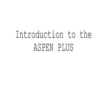Aspen Custom Modeler Overview | PDF