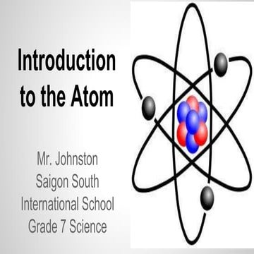 Introduction to the atom | PPTX | Chemistry | Science