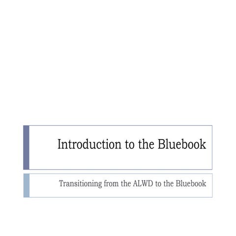 ALWD to Bluebook | PPT