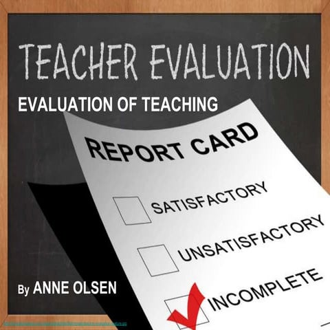 Introduction to the evaluation of teaching and learning | PPTX