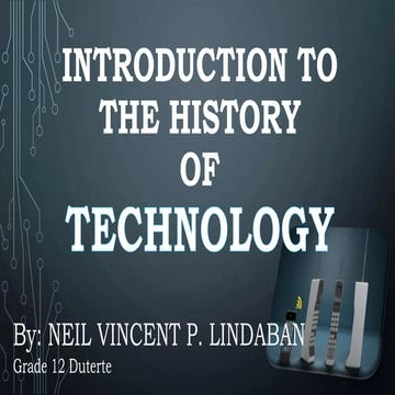 Introduction to the history of technology | PPTX