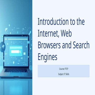 Introduction to the Internet and its application | PPTX