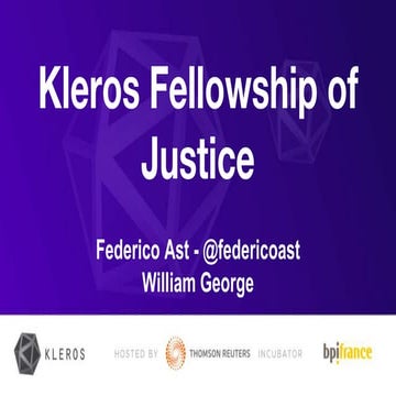 Kleros Fellowship of Justice - Third Batch | PPT